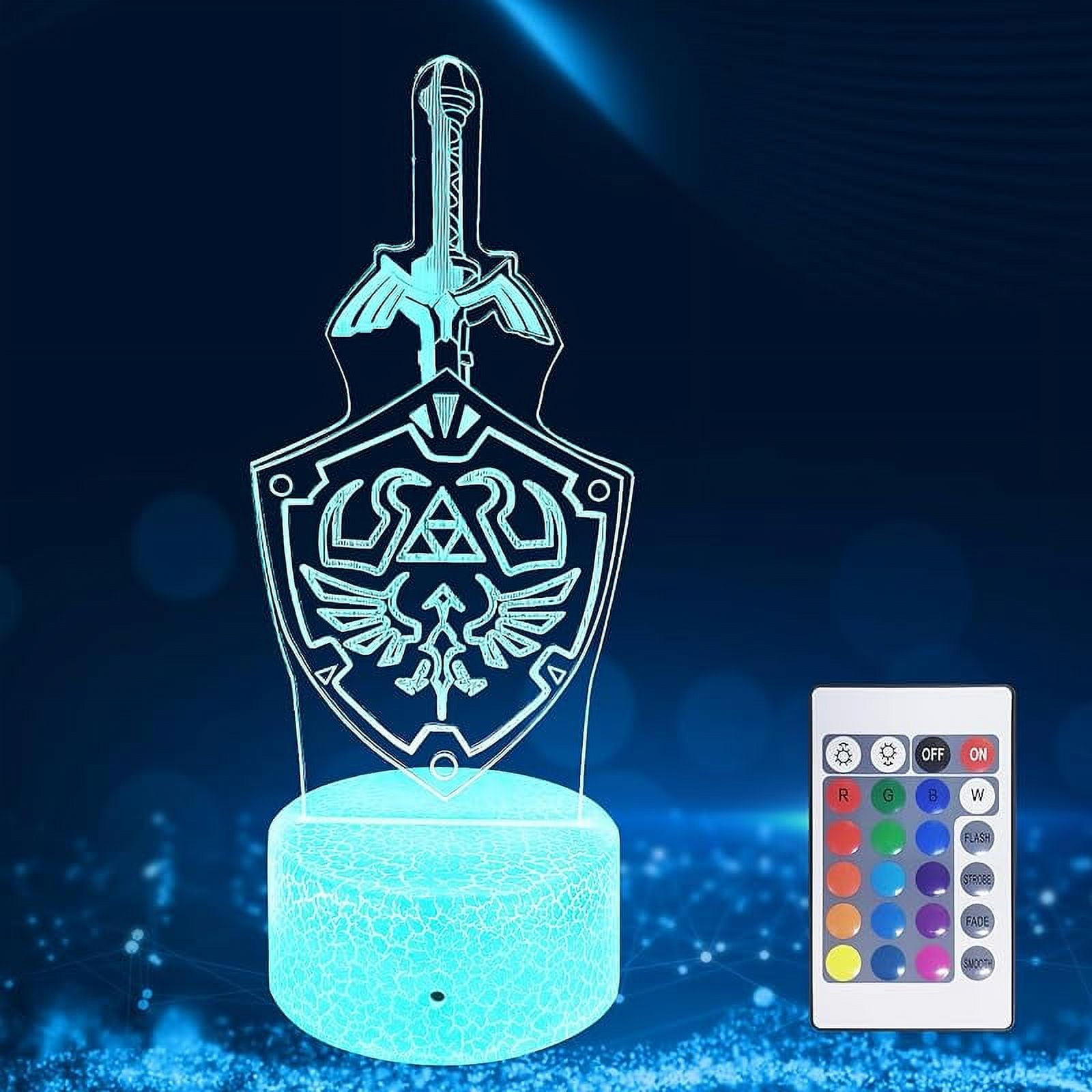 DYY Zelda Gifts ，Zelda Night Light 3D Illusion Lamp 16 Colors 4 ...