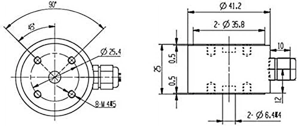 DYZ-101 Column Type Load Cell Industrial Stainless Steel Tension and Pressure Force Sensor 30KG ...