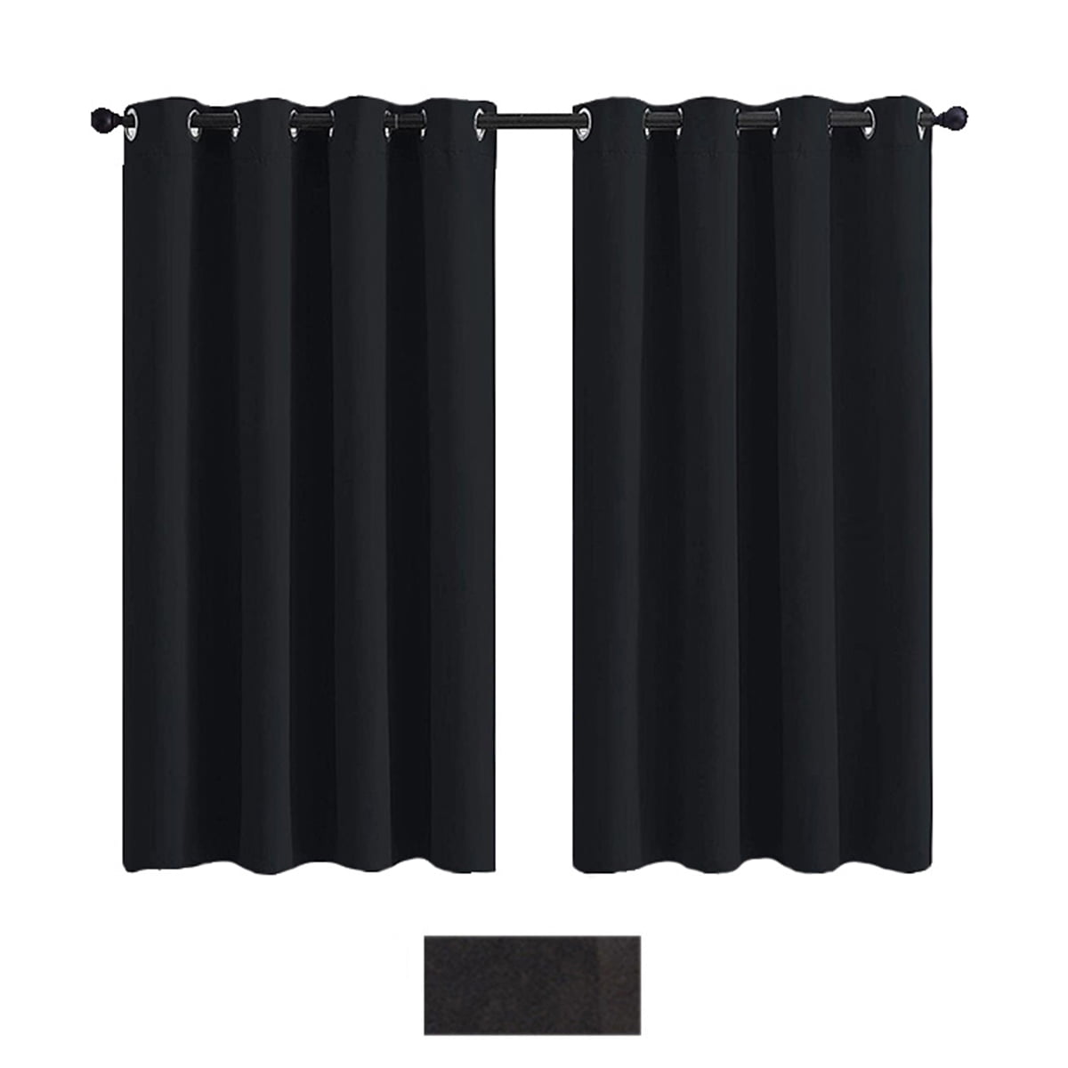 DYstyle 1/2 Panels Window Grommet Curtain Drapes Living Room Bedroom ...
