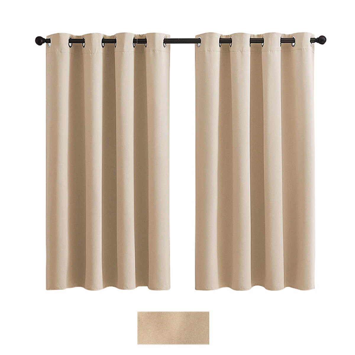 DYstyle 1/2 Panels Window Grommet Curtain Drapes Living Room Bedroom ...