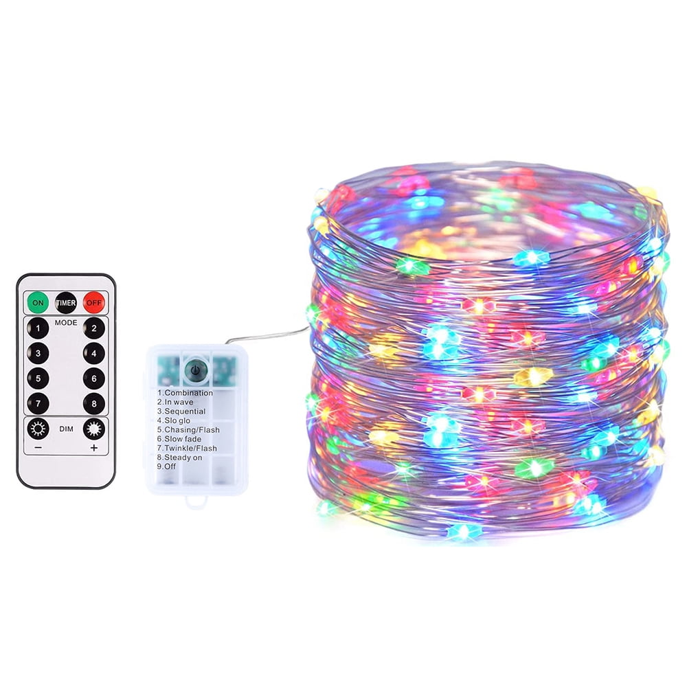 DYstyle 1-4Pack Waterproof 50-100LEDs Copper Wire Christmas LED String ...
