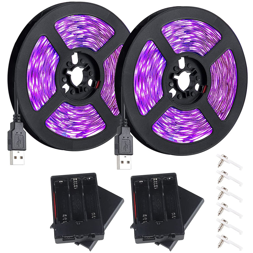 DYstyle 1Pack/2Pack LED UV Black Light Strip Adhesive Blacklight ...