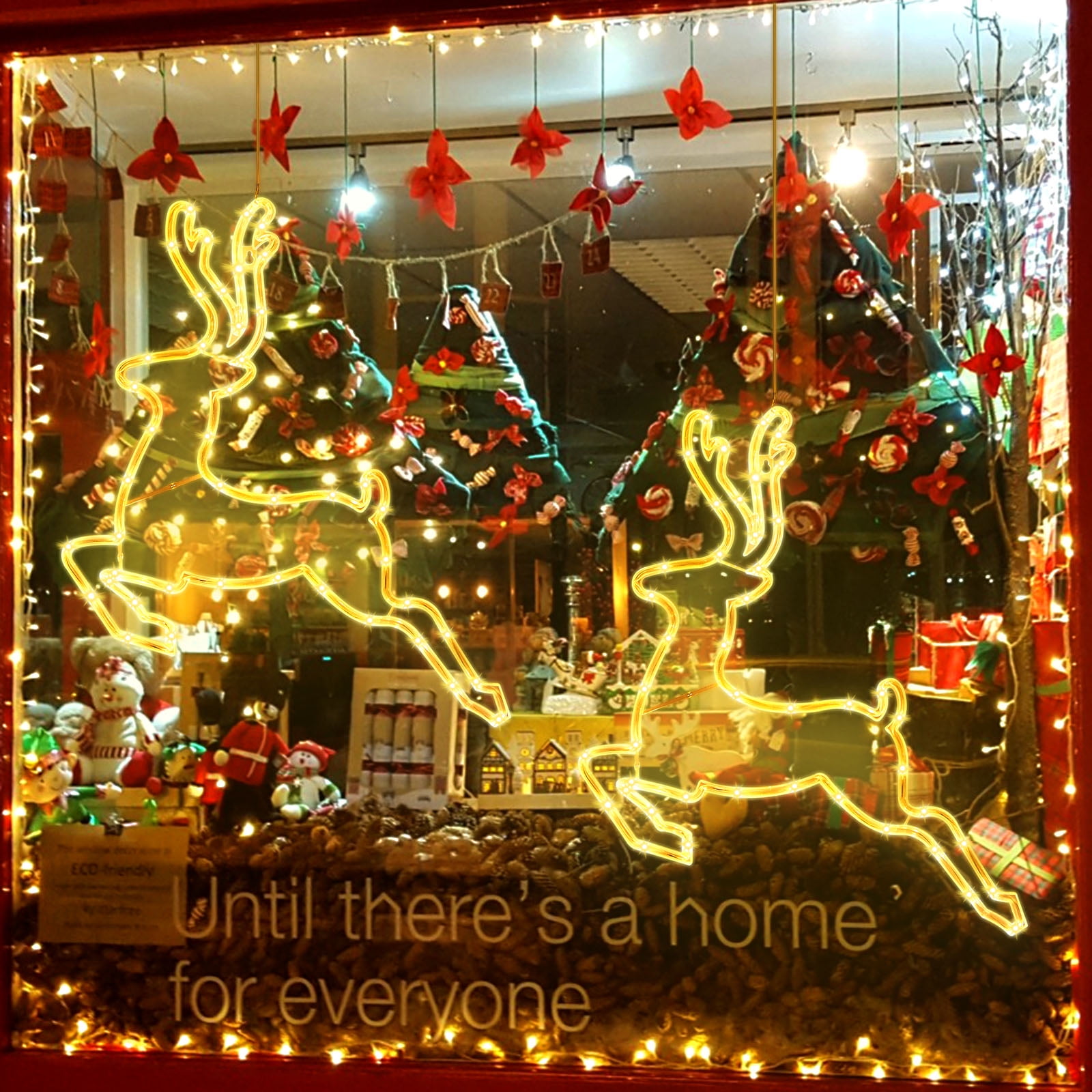 DYstyle Christmas Window Lighted Decorations Window Silhouette Lights ...
