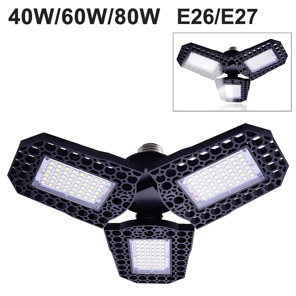 DYstyle Deformable LED Garage Lights 4000LM-8000LM 40W-80W Ultra-Bright ...