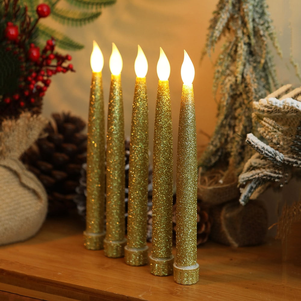 DYstyle Flameless LED Taper Candles Battery Operated Window Candles ...