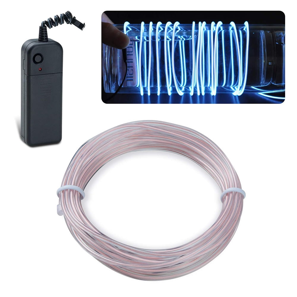 DYstyle Flexible LED Neon Lights EL Wire String Strip Rope Glow Lamp ...