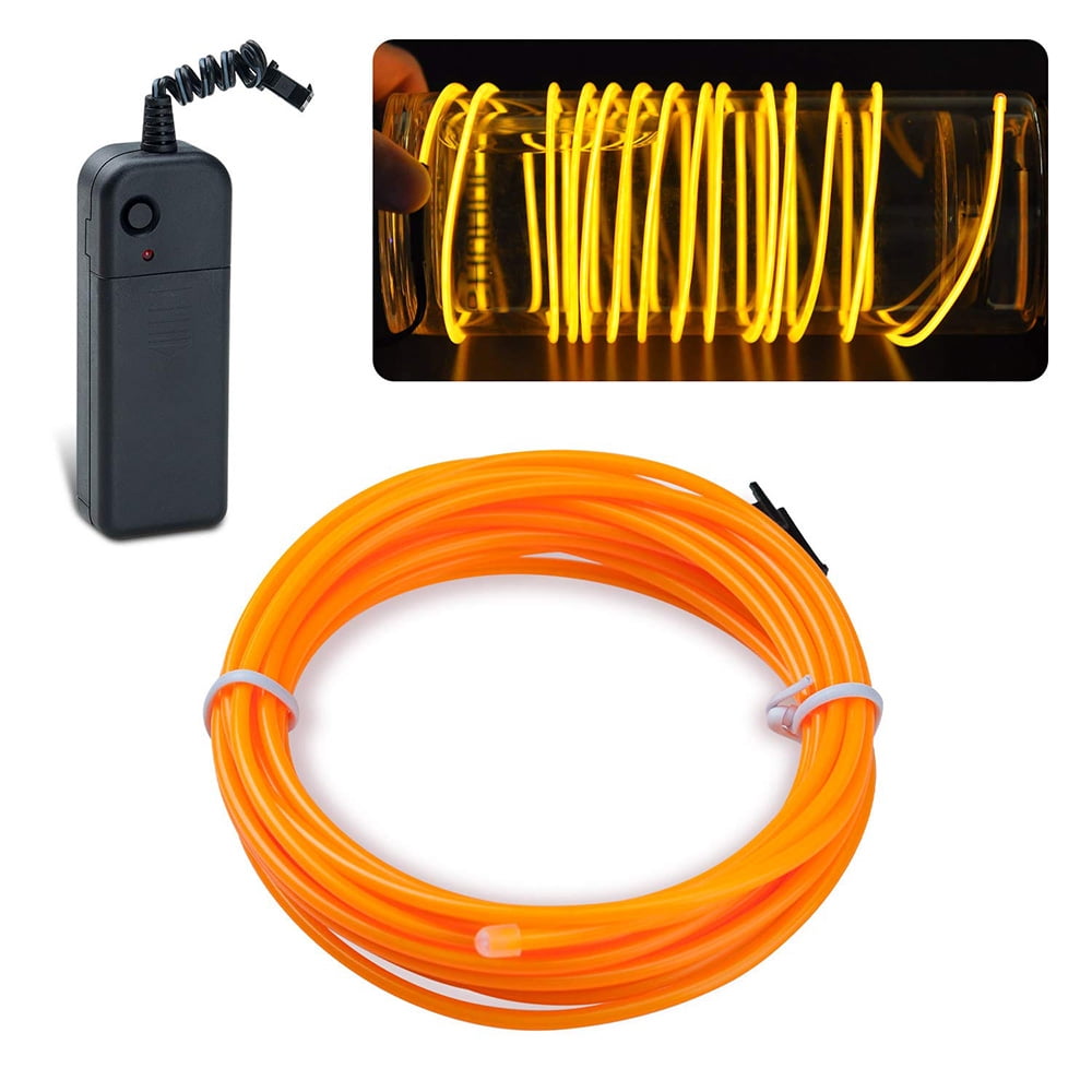 DYstyle Flexible LED Neon Lights EL Wire String Strip Rope Glow Lamp ...