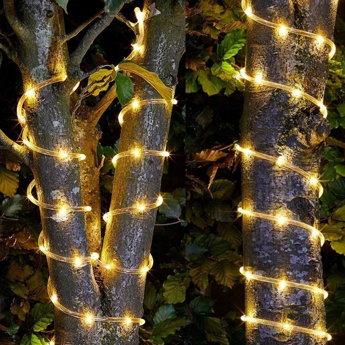 DYstyle LED Rope Lights Battery Operated String Lights 5M 50 LEDs 8 ...