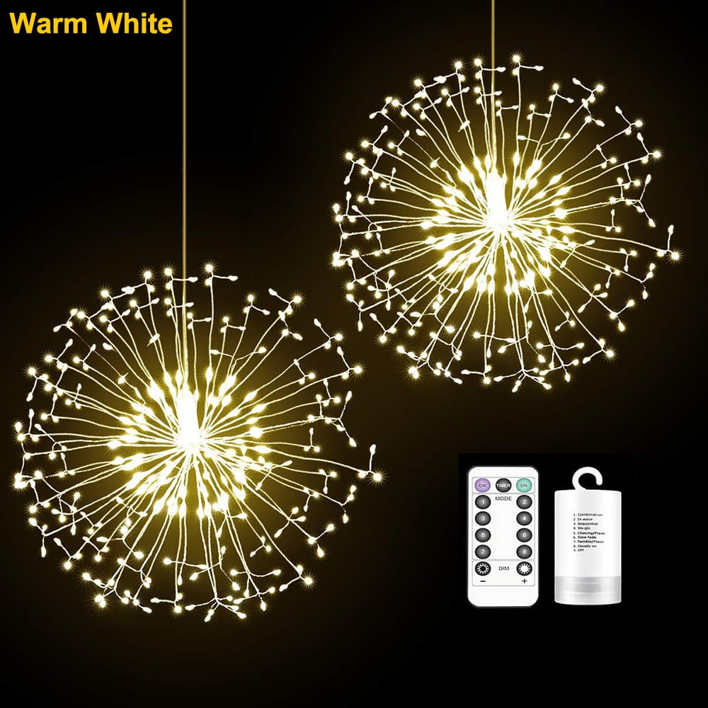 DYstyle LED Firework String Lights, Waterproof, 8 Modes, Remote Control ...
