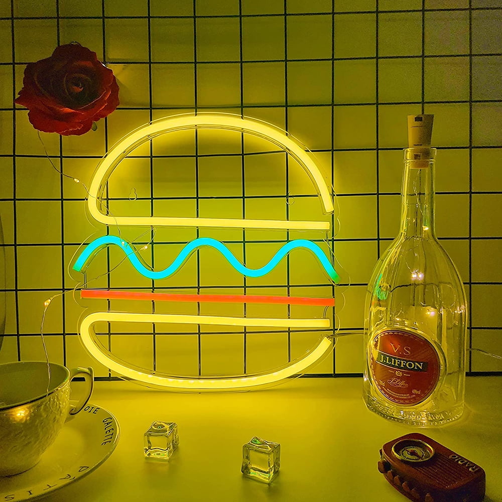 DYstyle Large Size LED Neon Light Sign with Back Panel USB Neon Sign ...