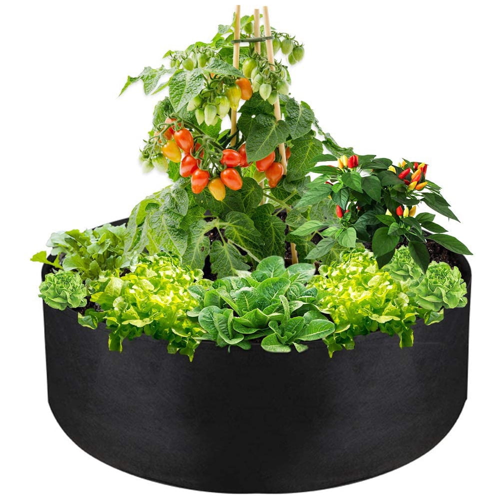 DYstyle Plant Growing Bags,Breathable Felt Fabric Pots Plant Planter ...