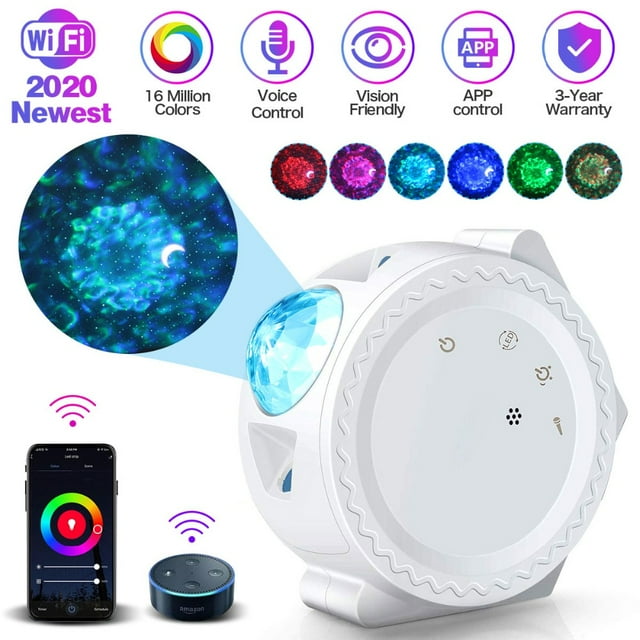 DYstyle Smart LED Galaxy Projector Light Ocean Waving Starry Projector ...