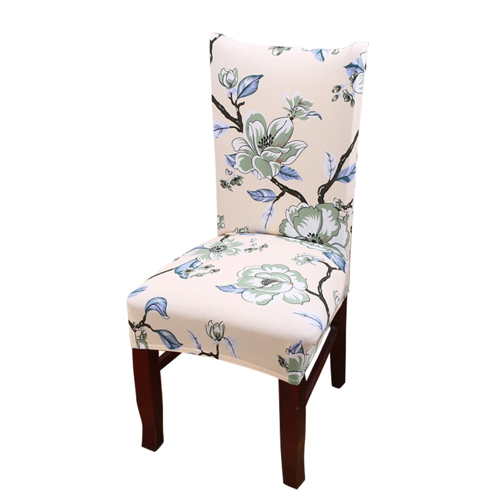 DYstyle Stretch Floral Print Short Dining Room Chair Slipcover ...