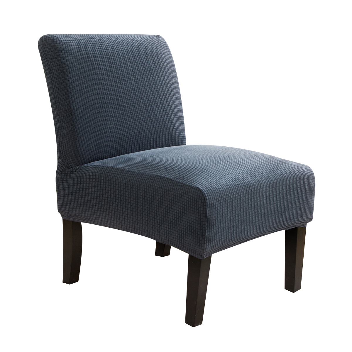 DYstyle Stretch Textured Plaid Armless Wing Back Chair Slipcover Chair ...