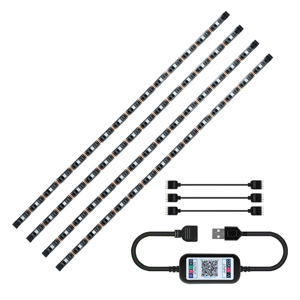 DYstyle TV LED Backlight Smart LED Strip Lights 4 pcs 19.6 inch RGB LED ...