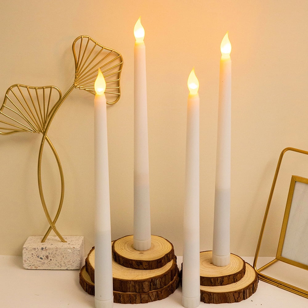 DYstylee Flameless LED Taper Candles Battery Operated Window Candle ...