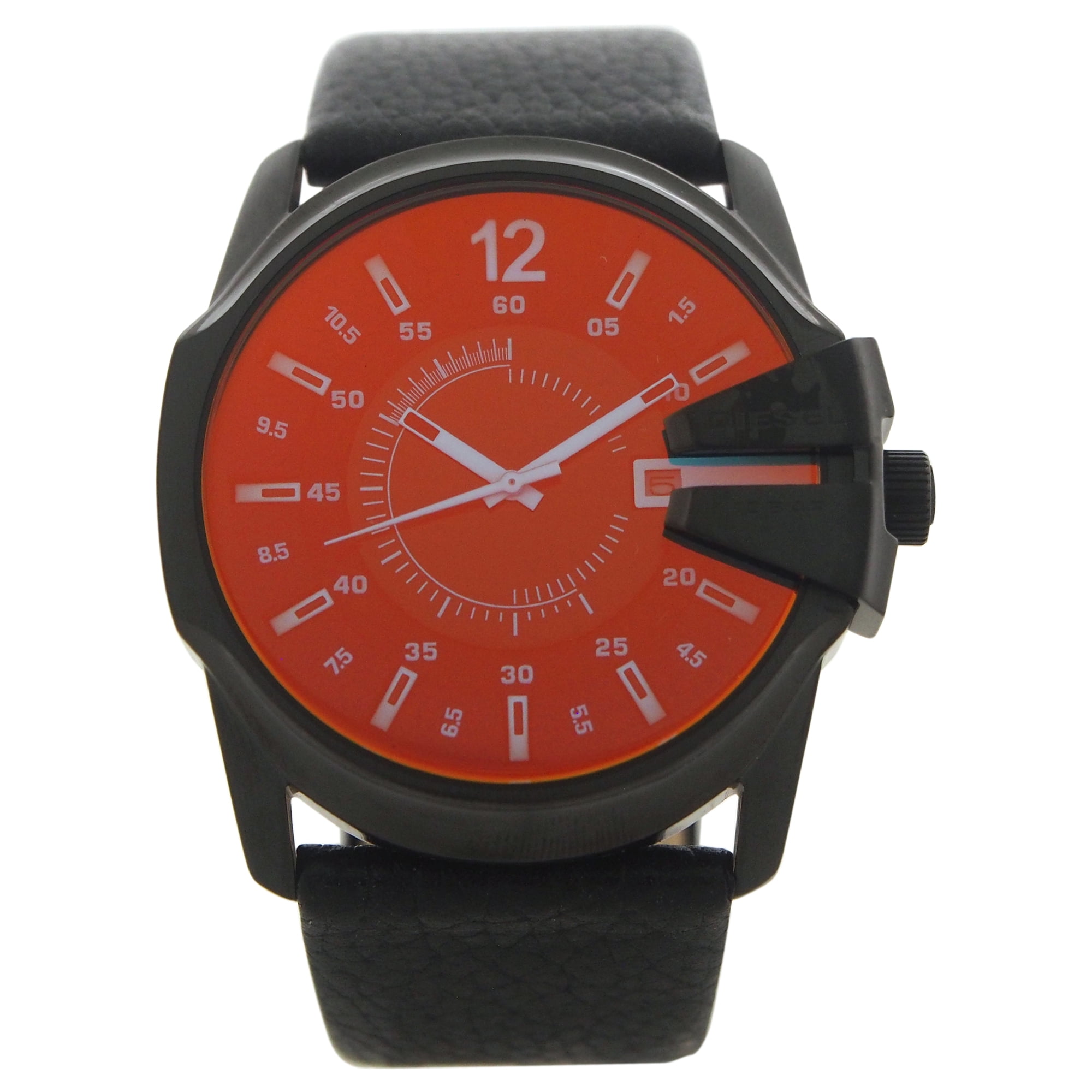 DZ1657 Master Chief Black Leather Strap Watch - Walmart.com