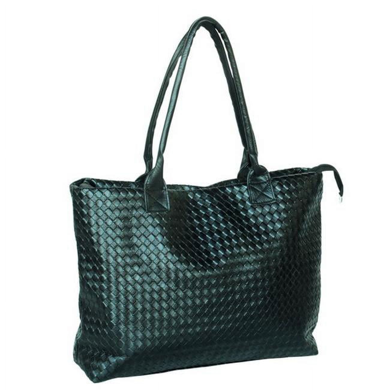 DZ2271-BLACK Silent Love - Stylish Black Double Handle Leatherette Bag ...