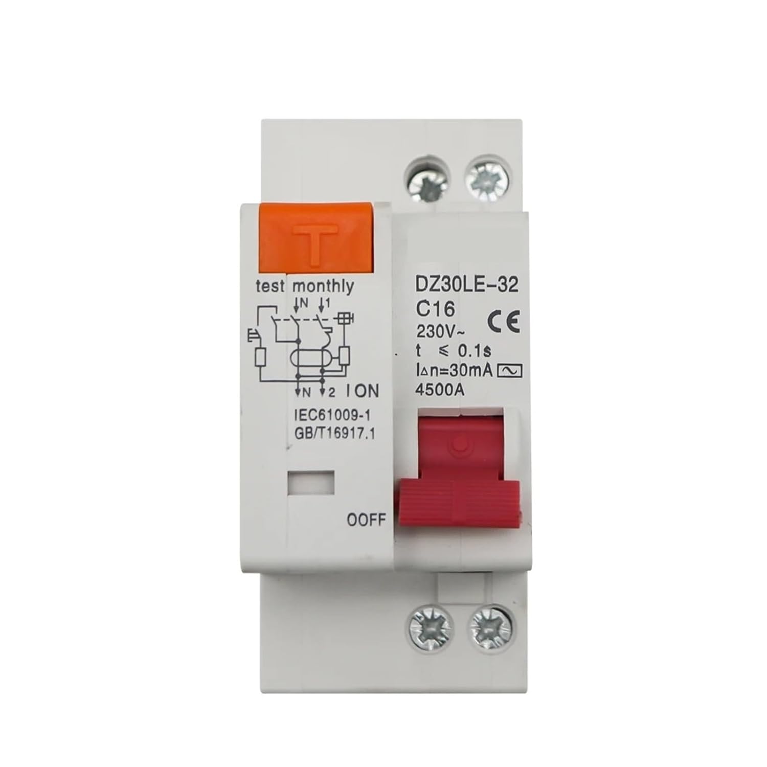 DZ30LE DZ47LE EPNL 230V 1P+N Leakage Circuit Breaker with Over-Short ...