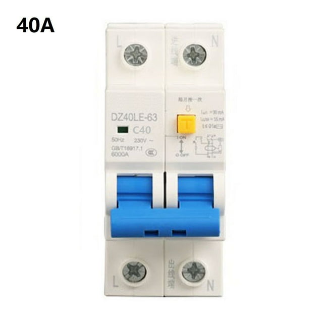 DZ47LE-63 2P Leakage circuit breaker with overload leakage protector switch 230V - Walmart.com