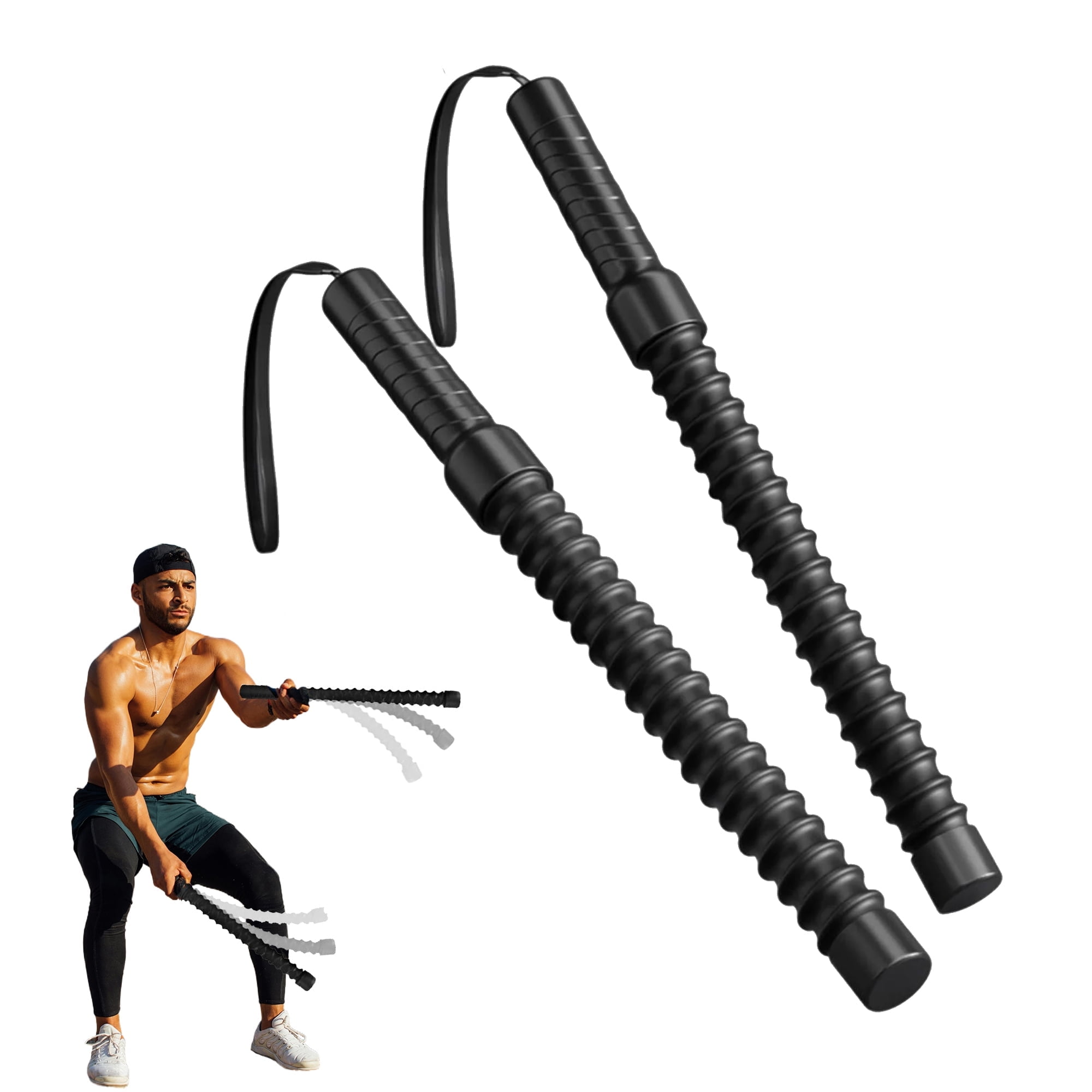 DZORUN Ropeless Battle Ropes 2PCS Portable Fitness Ropes for Home ...