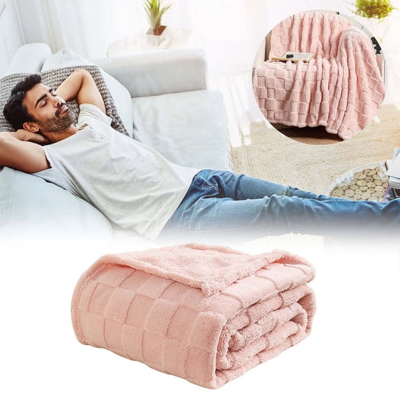 DZQMTKX Checkerboard Velvet Blanket, Soft Cozy Lightweight Flannel ...