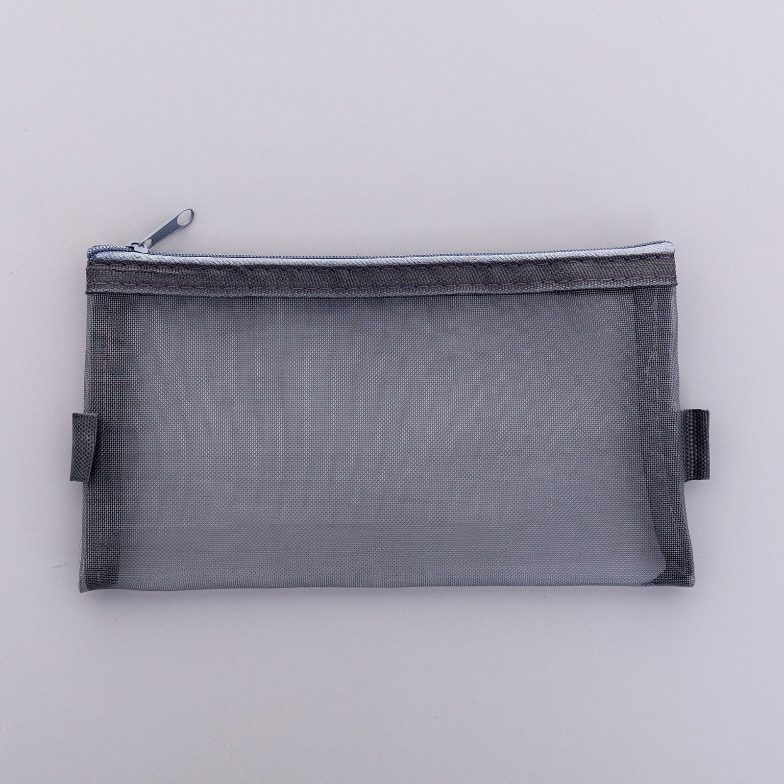 Clear Mesh Storage Pouches, 2 Pack Zippered Bags for Cosmetics, Travel ...