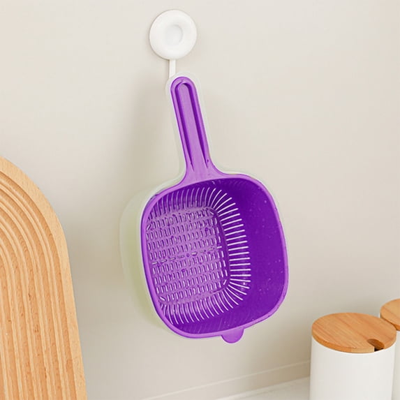 DZQMTKX Colander With Handle, Double Layer Strainer Basket, Kitchen ...