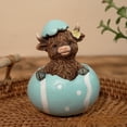 DZQMTKX Highland Cow Resin Figurine, Rustic Farmhouse Shelf Decor for ...