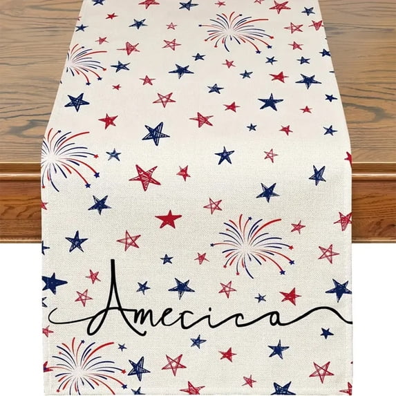 DZQMTKX Patriotic Table Runner, 4Th of July Table Runner, Washable ...