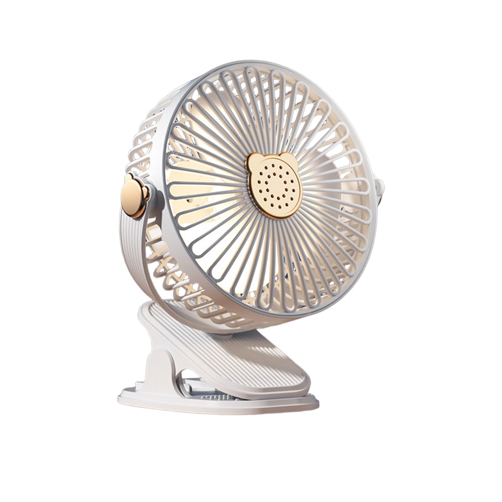 DZQMTKX Portable Clip On Fan, Rechargeable Mini Desk Fan with Night ...