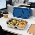 DZQMTKX Stainless Steel Snack Containers, 2 Compartment Food Storage ...