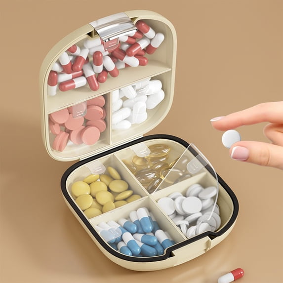 DZQMTKX Vitamin Organizer, Travel Tablet Box with 7 Divided ...