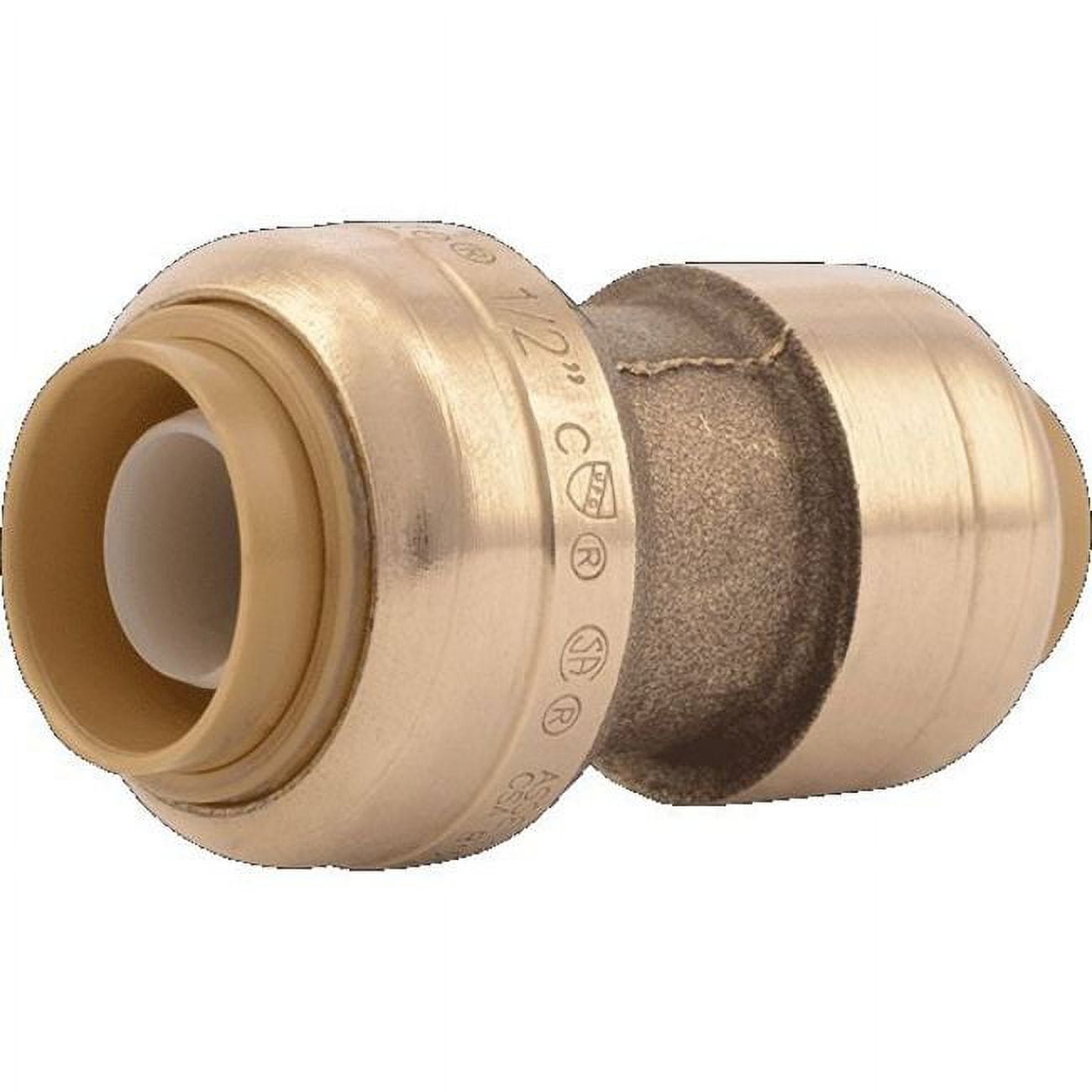 DZR Brass Reducing Coupling, 3/8" x 1/2" Tube Size Tan U009LF - Walmart.com