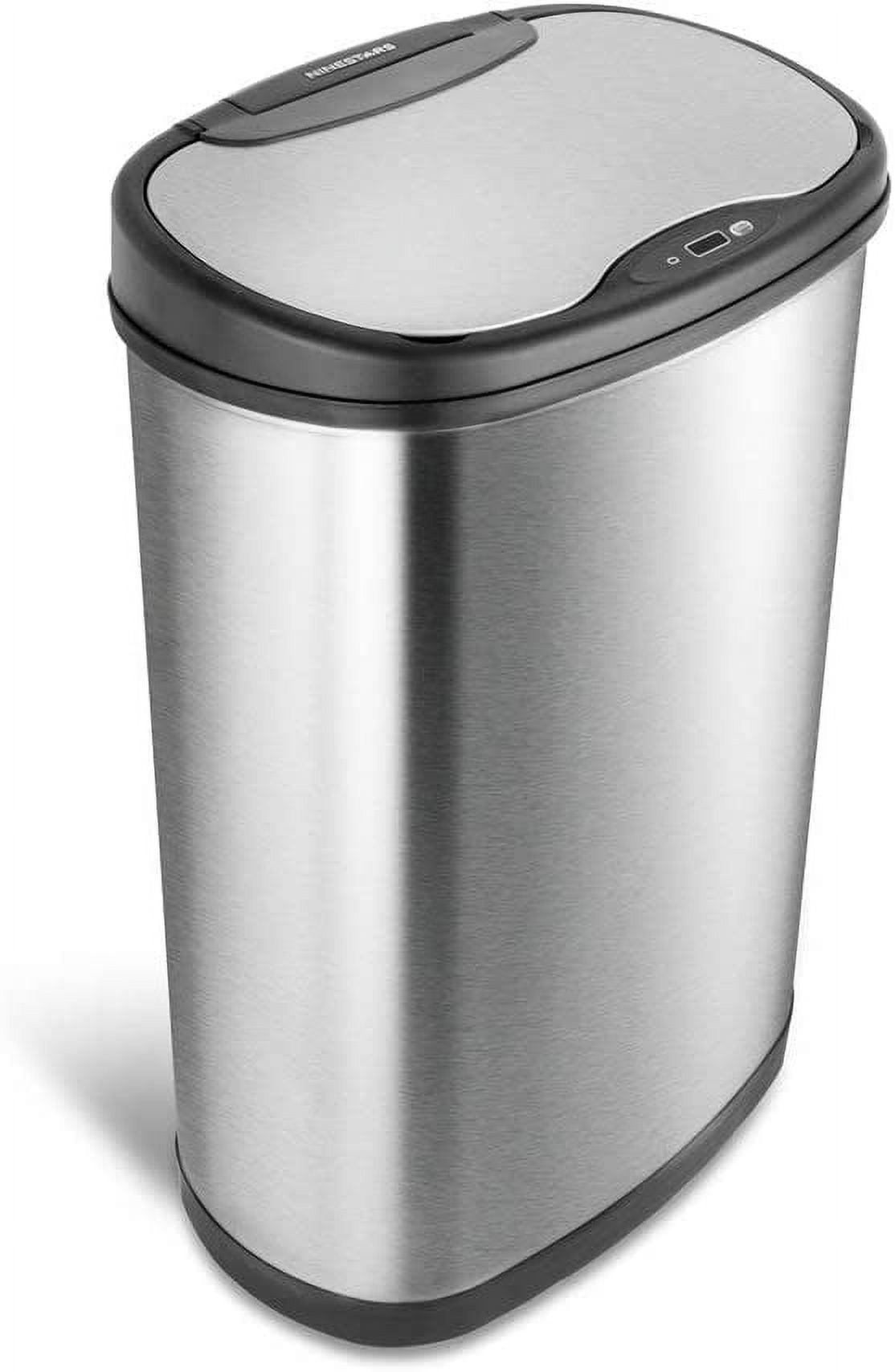 DZT-50-25 Motion Sensor Trash Can, Large, Silver - Walmart.com