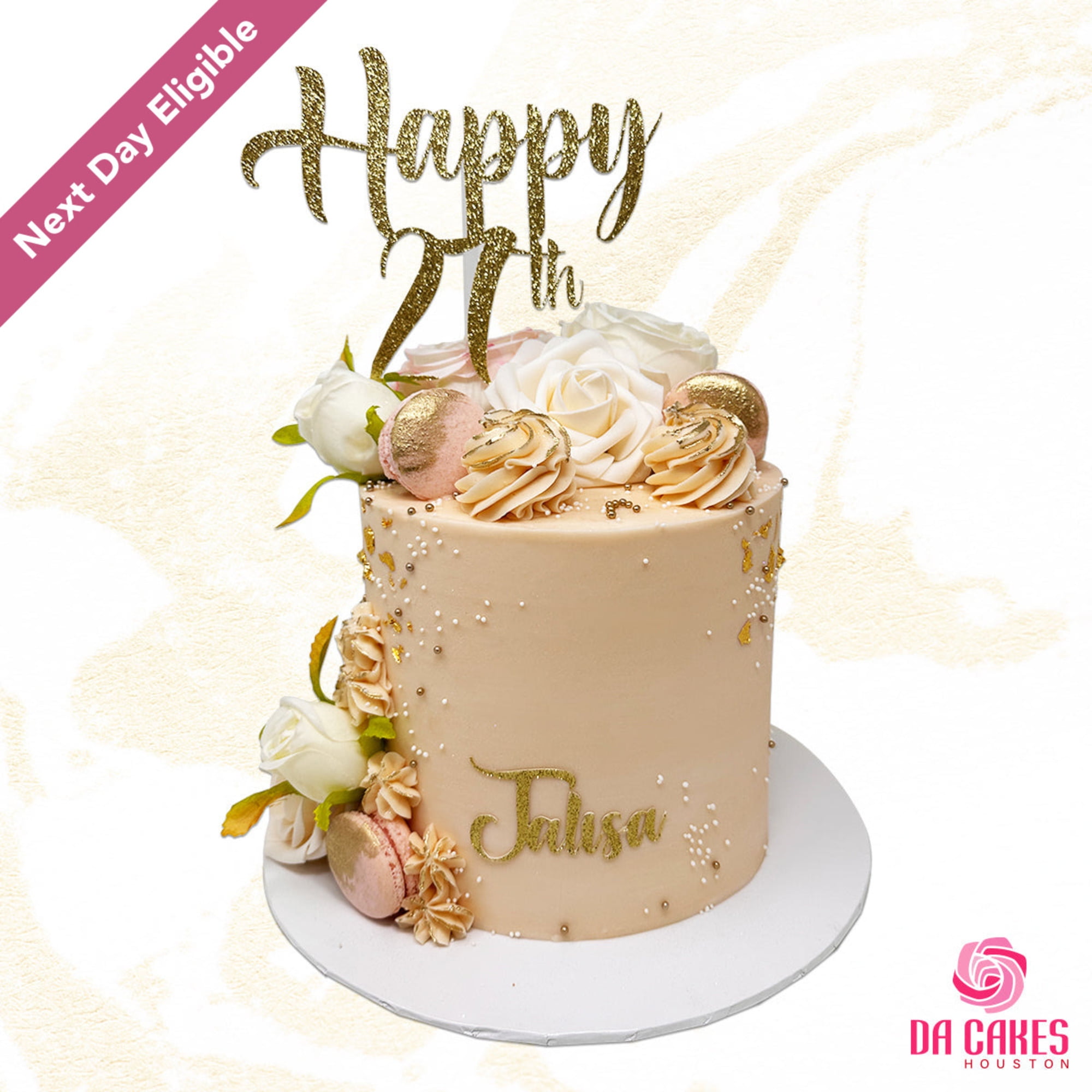 Da Cakes Houston Buttercream Elegant Cake 8" 15-20 Servings - Walmart.com