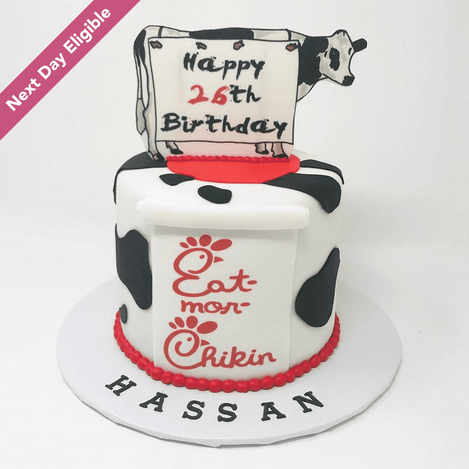 Da Cakes Houston Chic Fil a Cake 6" 8-12 Servings - Walmart.com