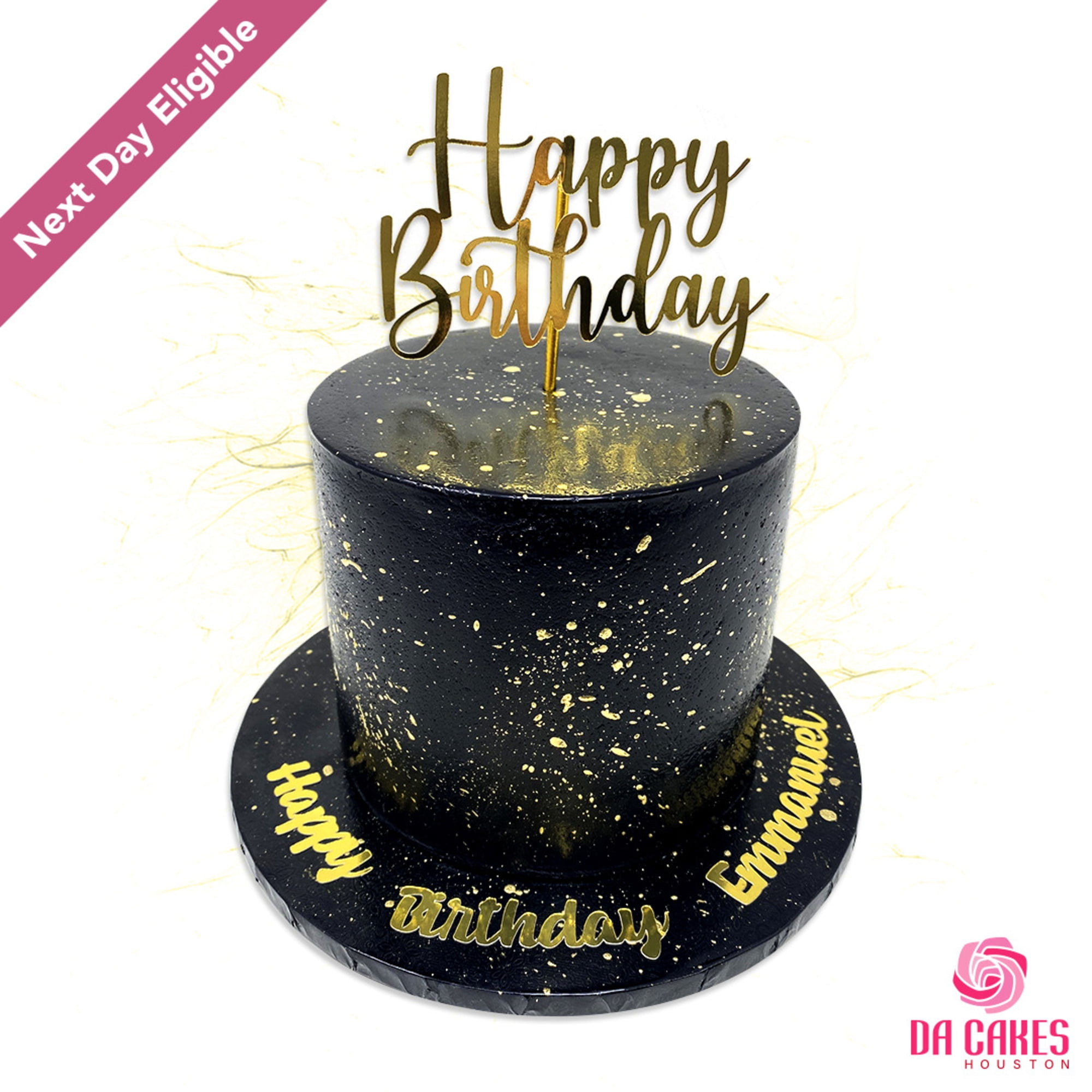 Da Cakes Houston Gold Splatter Cake 8" 15-20 Servings - Walmart.com