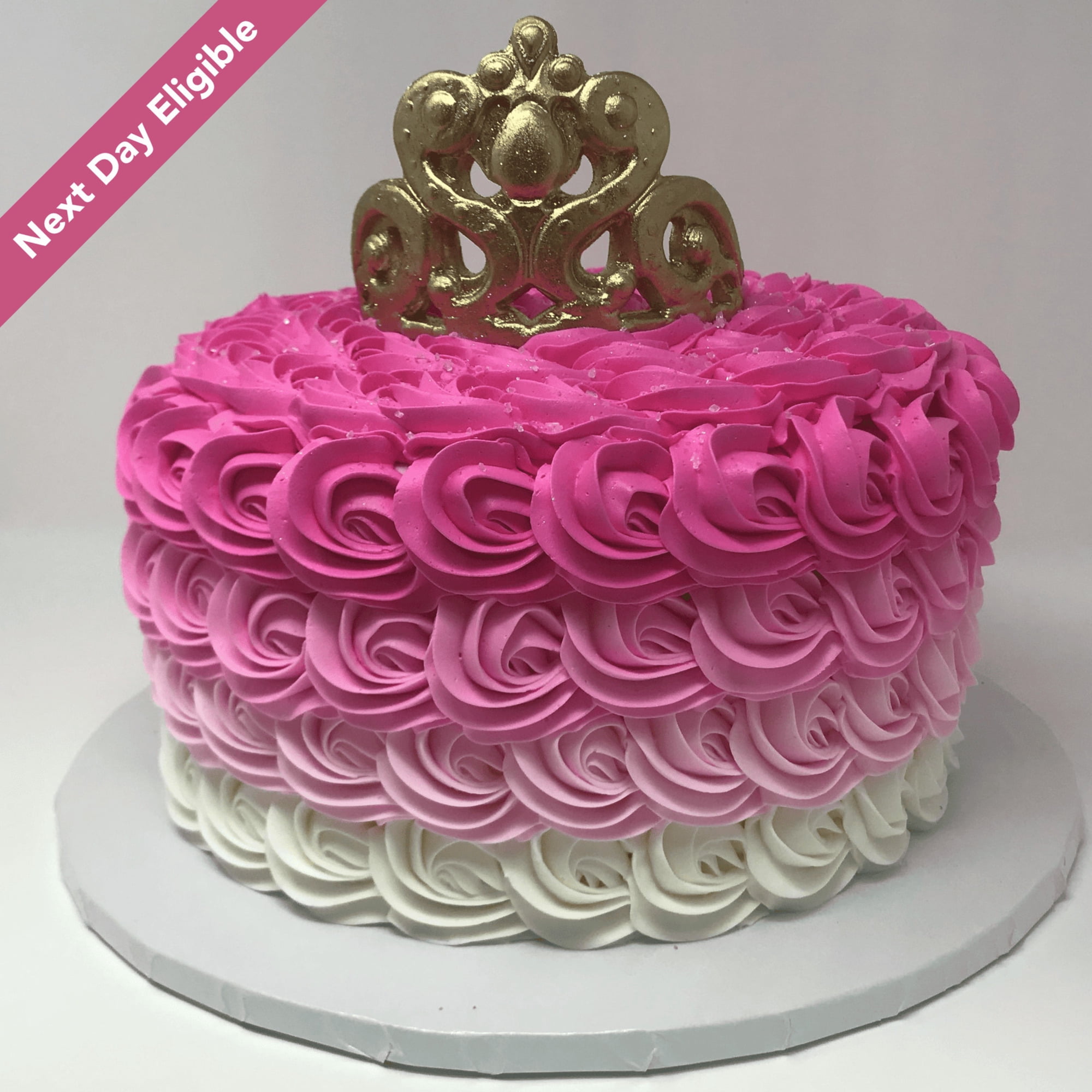 Da Cakes Houston Golden Crown and Buttercream Rosettes 6" 8-12 Servings ...