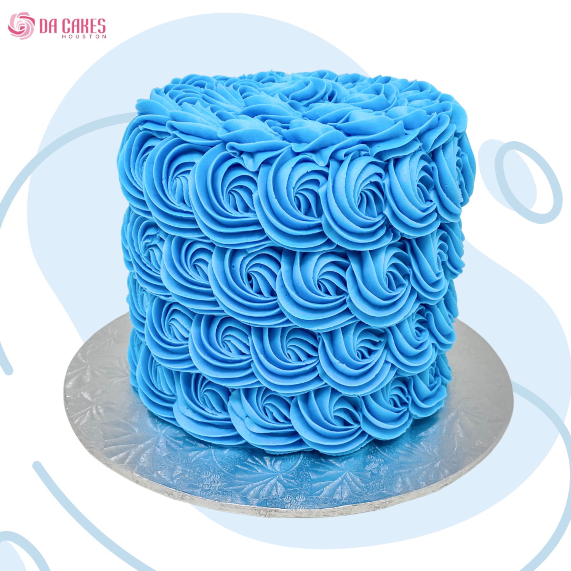 Da Cakes Houston Simple Rosettes Cake 8" 15-20 Servings - Walmart.com