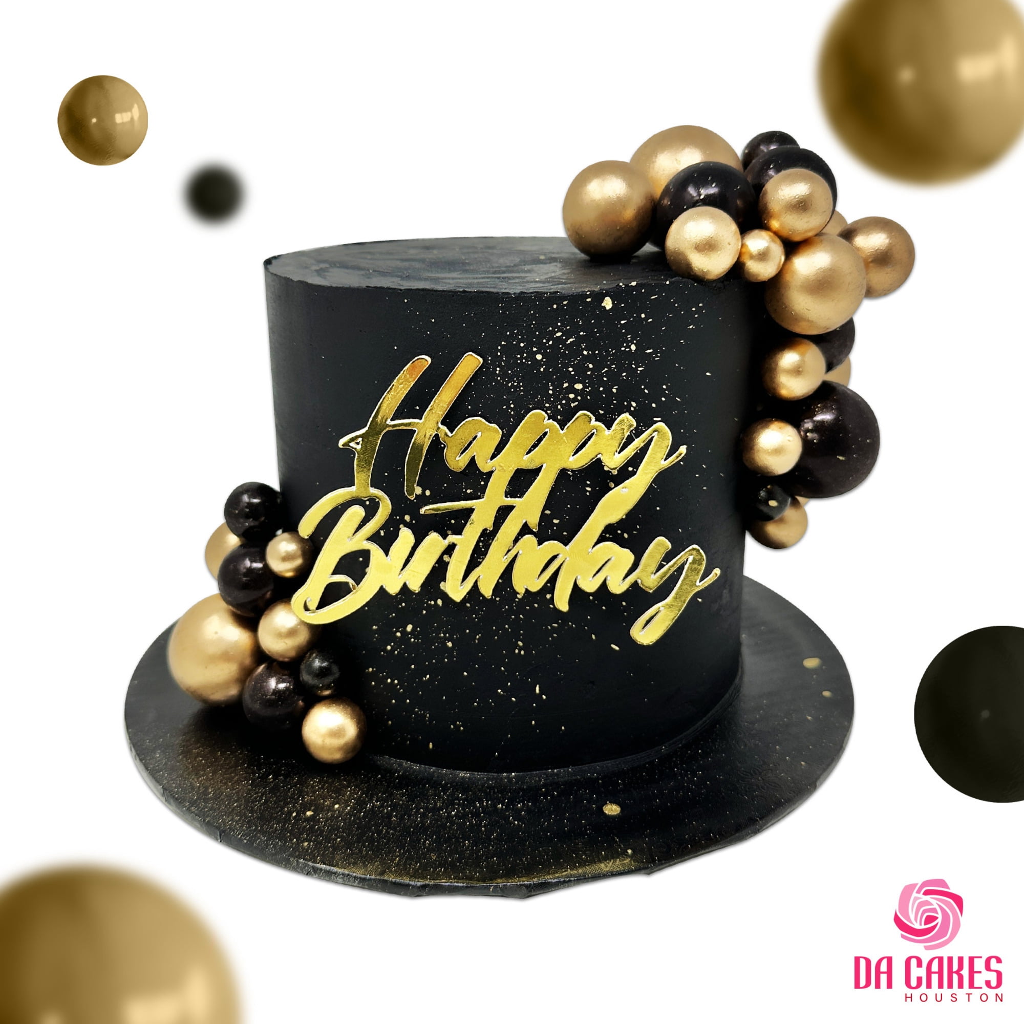 Da Cakes Houston Spheres Black Cake 8" 15-20 Servings - Walmart.com