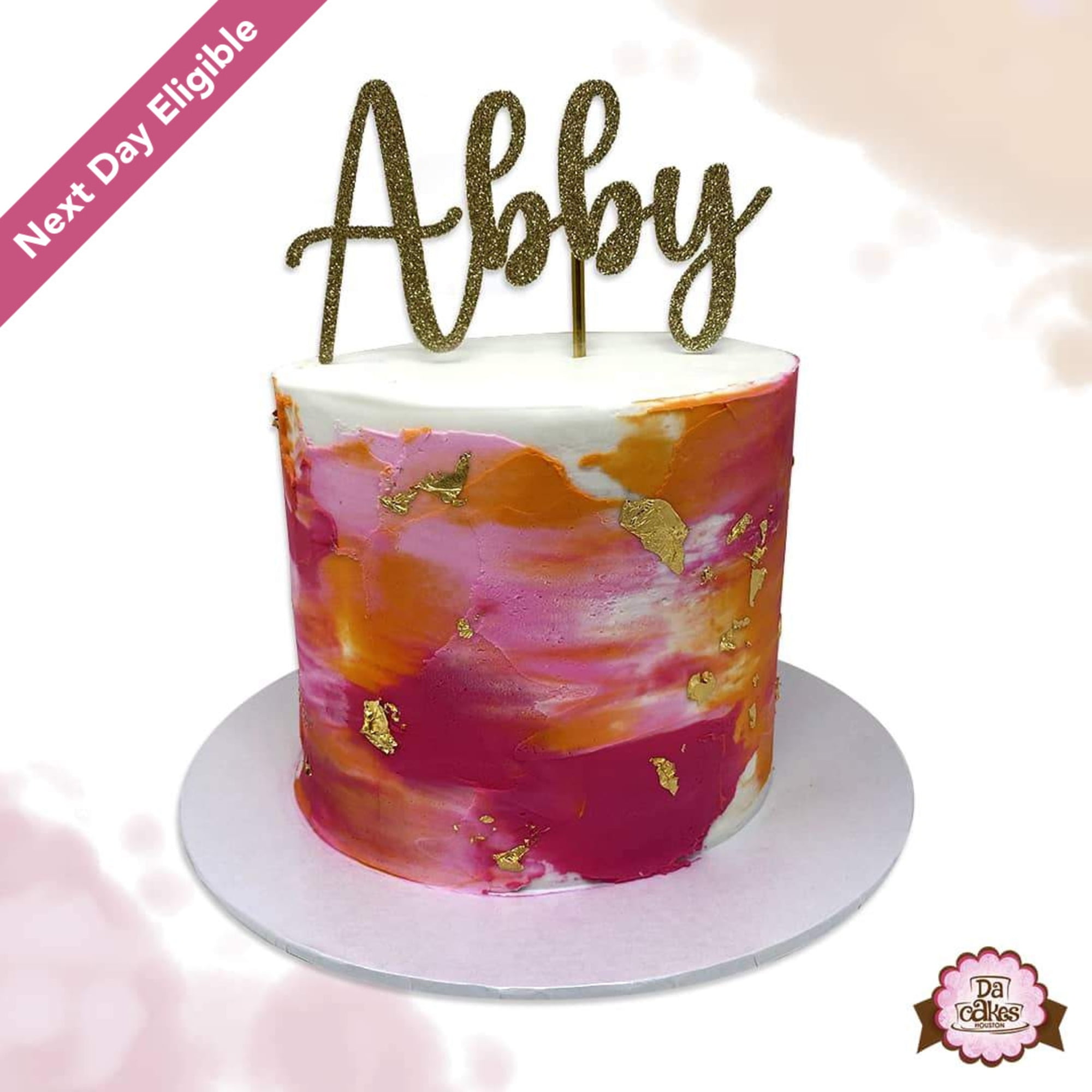 Da Cakes Houston Watercolor Cake with Topper 8" 15-20 Servings ...