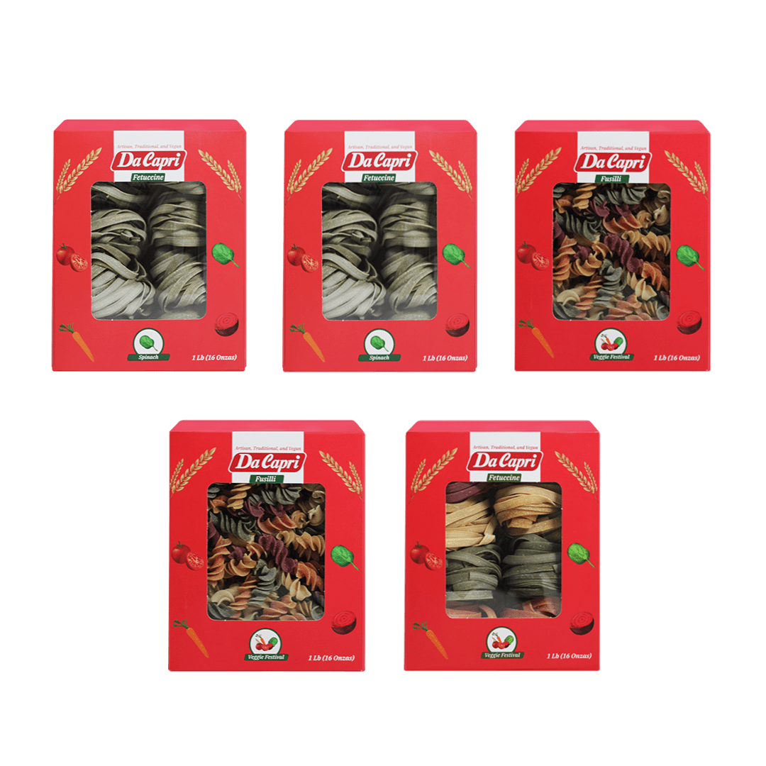 Da Capri Fettuccine & Fusilli (Pack Of 5) | Artisanal Homemade Pasta ...