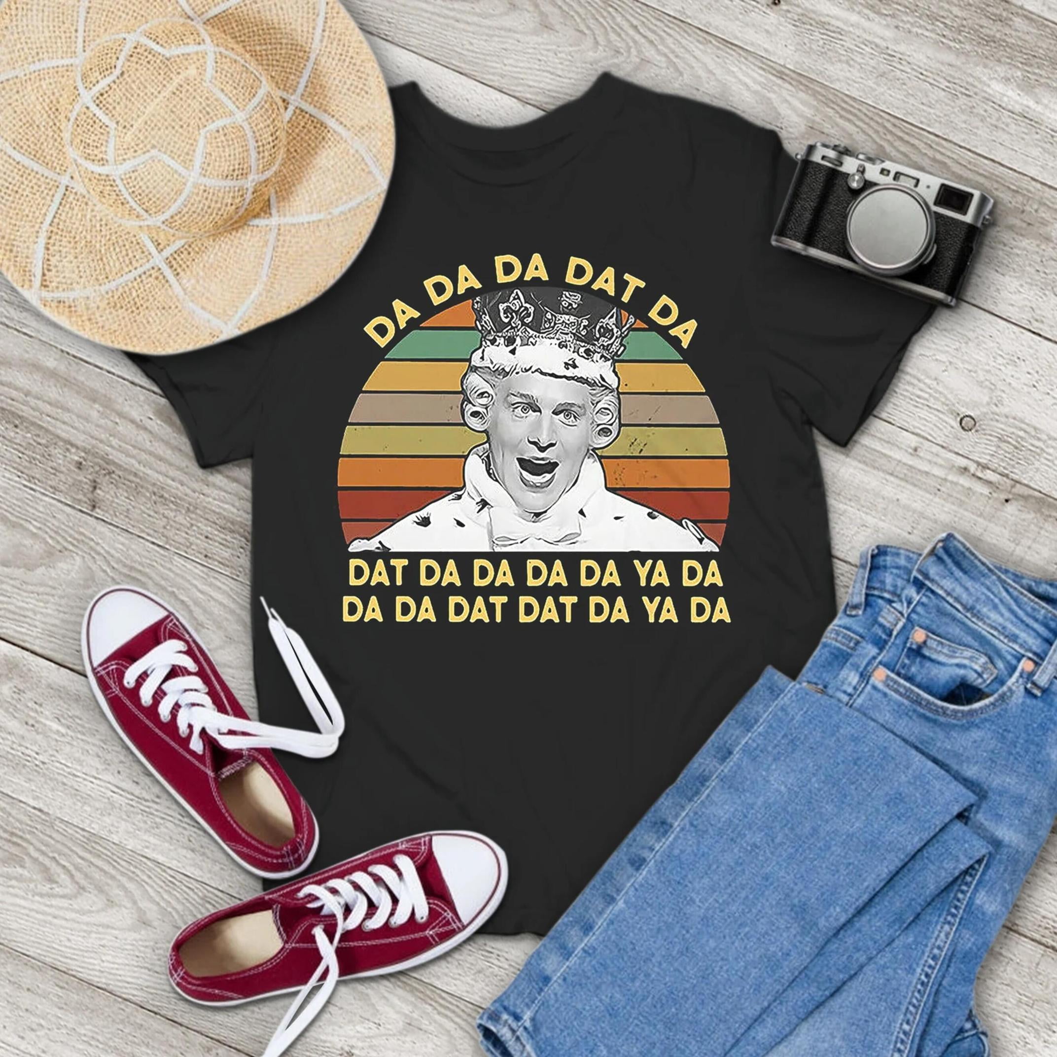 Da Da Da Dat Da King George Retro Sunset Vintage T-Shirt, Alexander ...