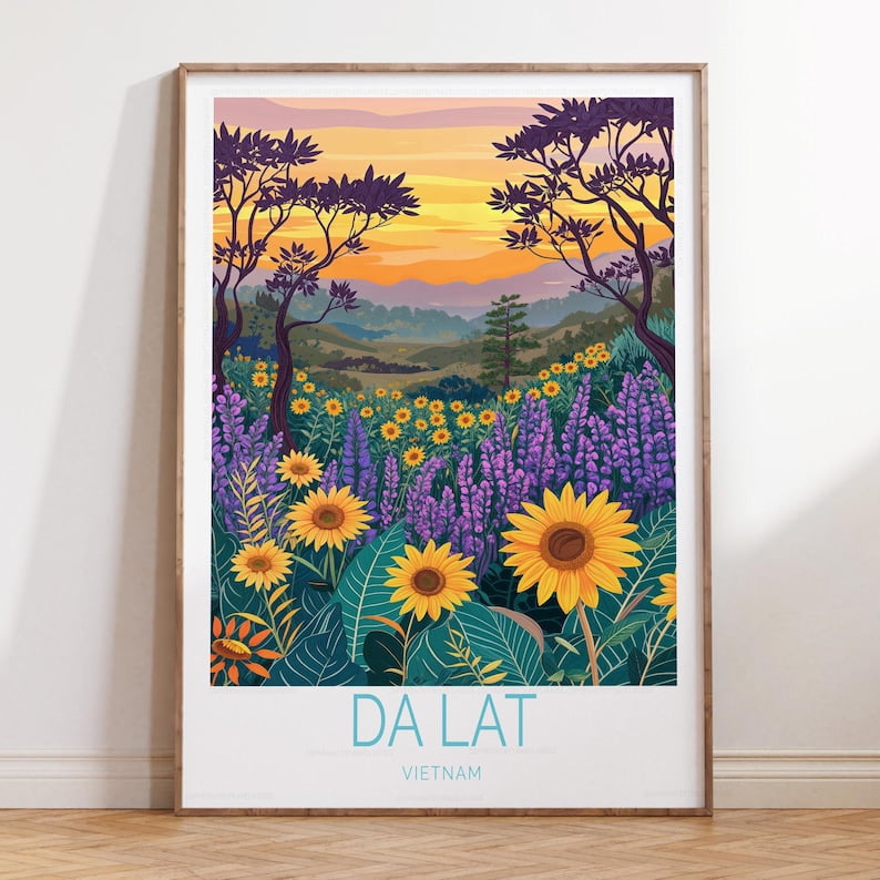 Da Lat Vietnam Poster – Vietnam Print, Da Lat Poster, Travel ...