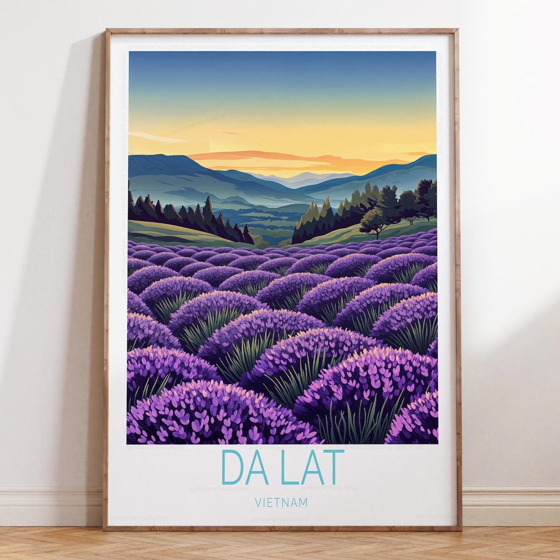 Da Lat Wall Art Print, Da Lat Vietnam Travel Poster, Vietnam Travel ...