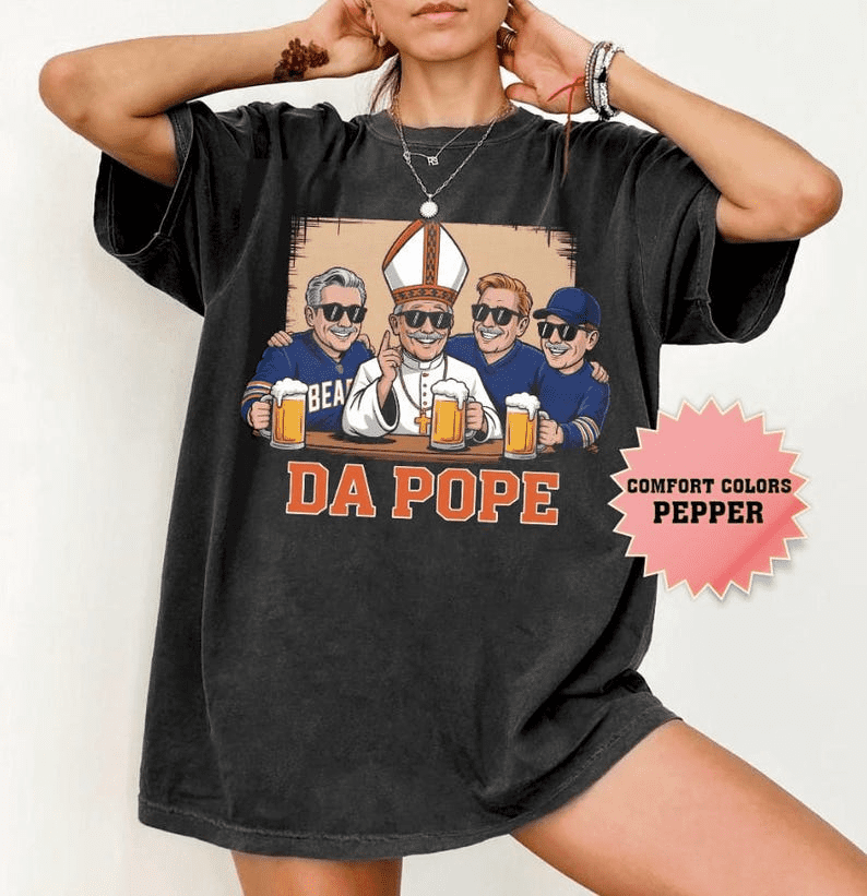 Da Pope Cartoon Funny Comfort Colors Shirt, Chicago Da Pope T-shirt ...