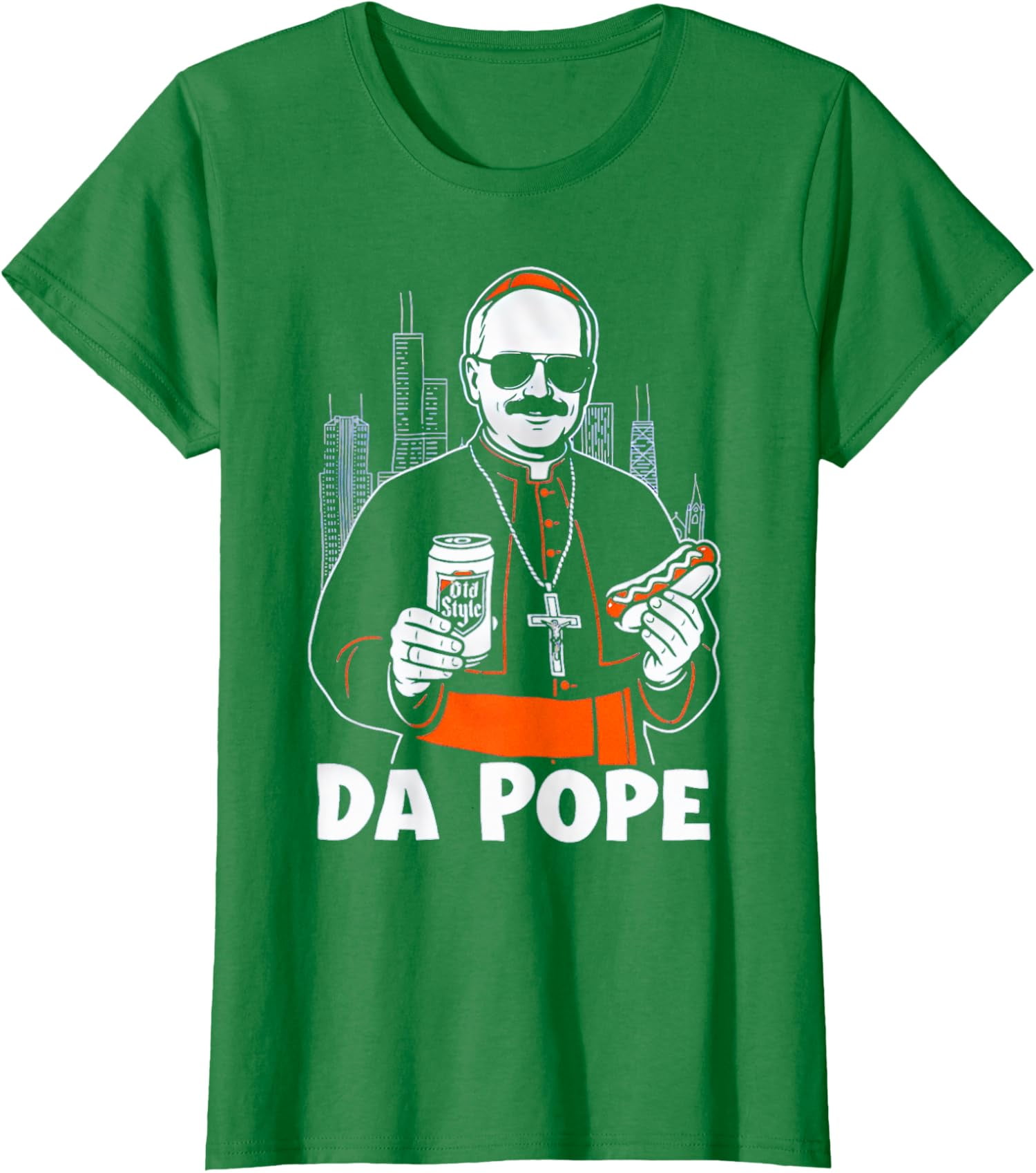 Da Pope From America - Funny Pope Leo XIV Chicago Design with Beer, Hot ...