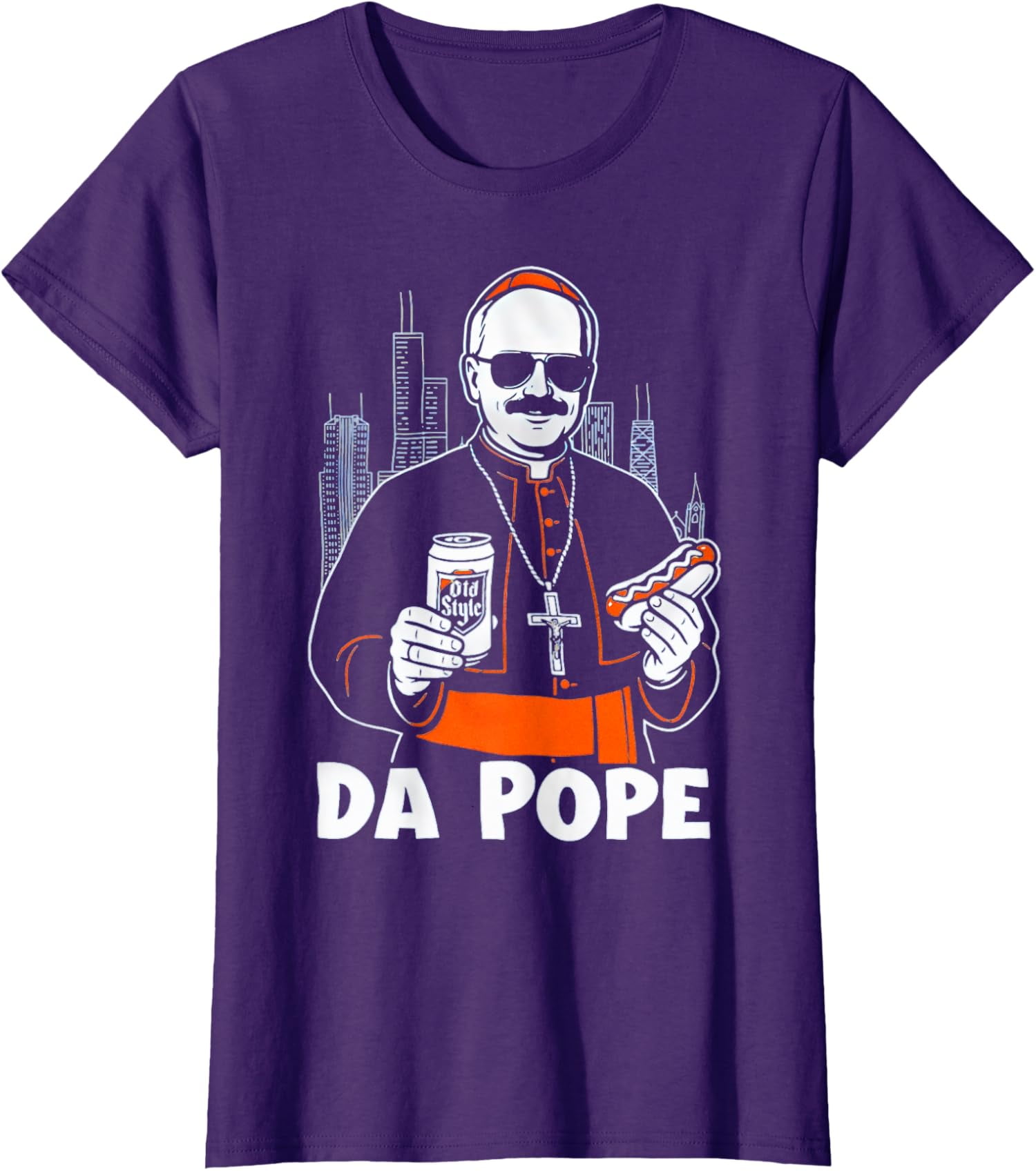 Da Pope From America - Funny Pope Leo XIV Chicago Design with Beer, Hot ...