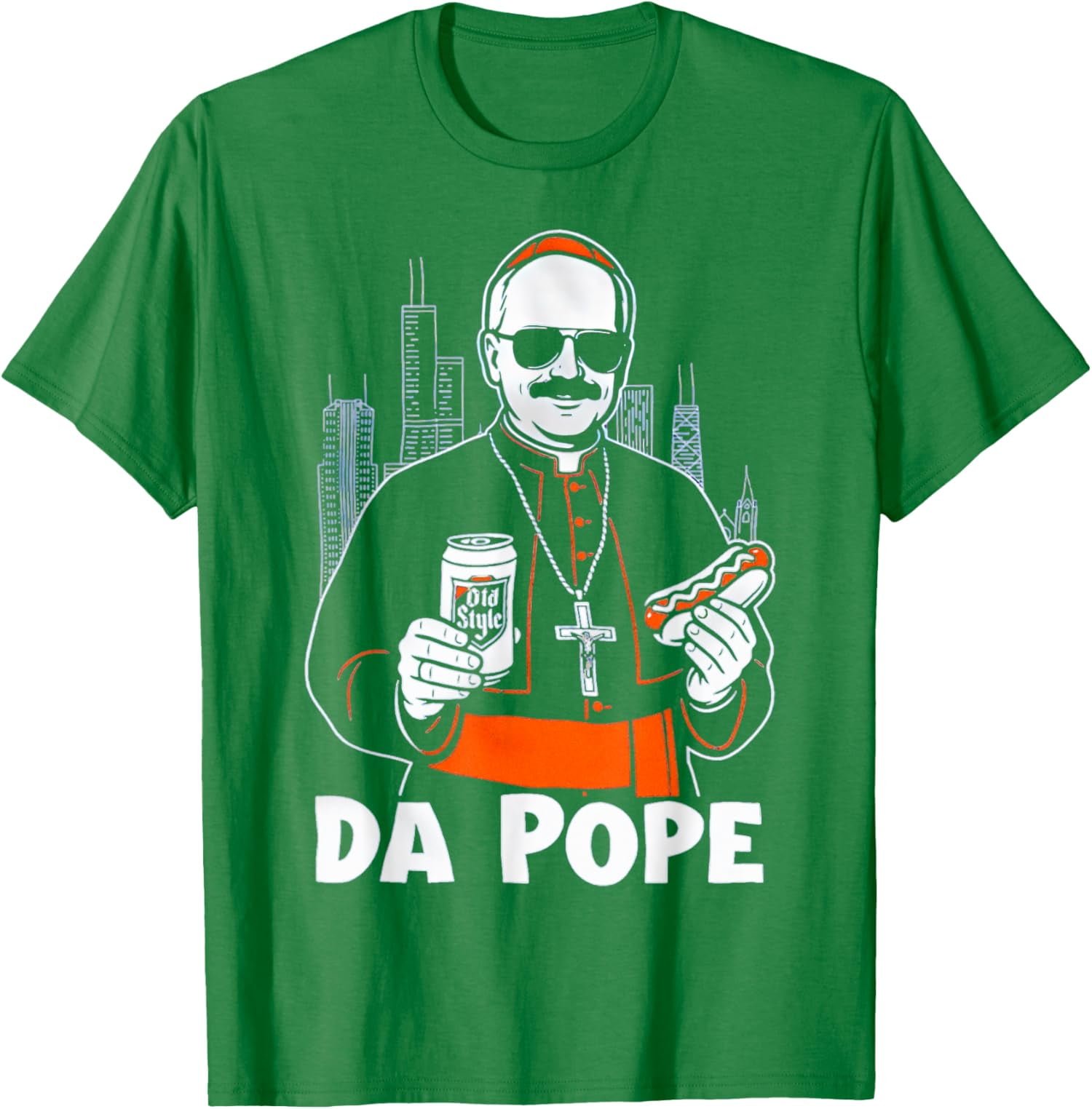 Da Pope From America - Funny Pope Leo XIV Chicago Design with Beer, Hot ...